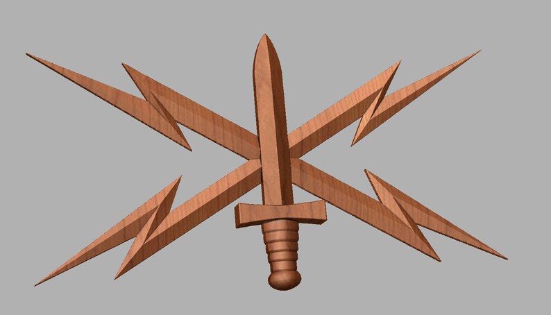 3d File CNC Model Cyber Branch Insignia Digital File - Etsy