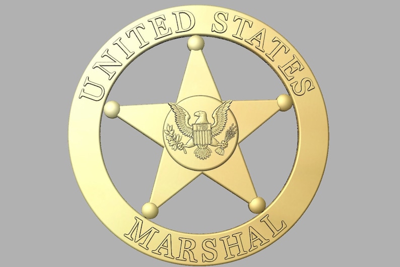 3d File CNC Model - Police - US Marshal - Digital File Download - Not a ...