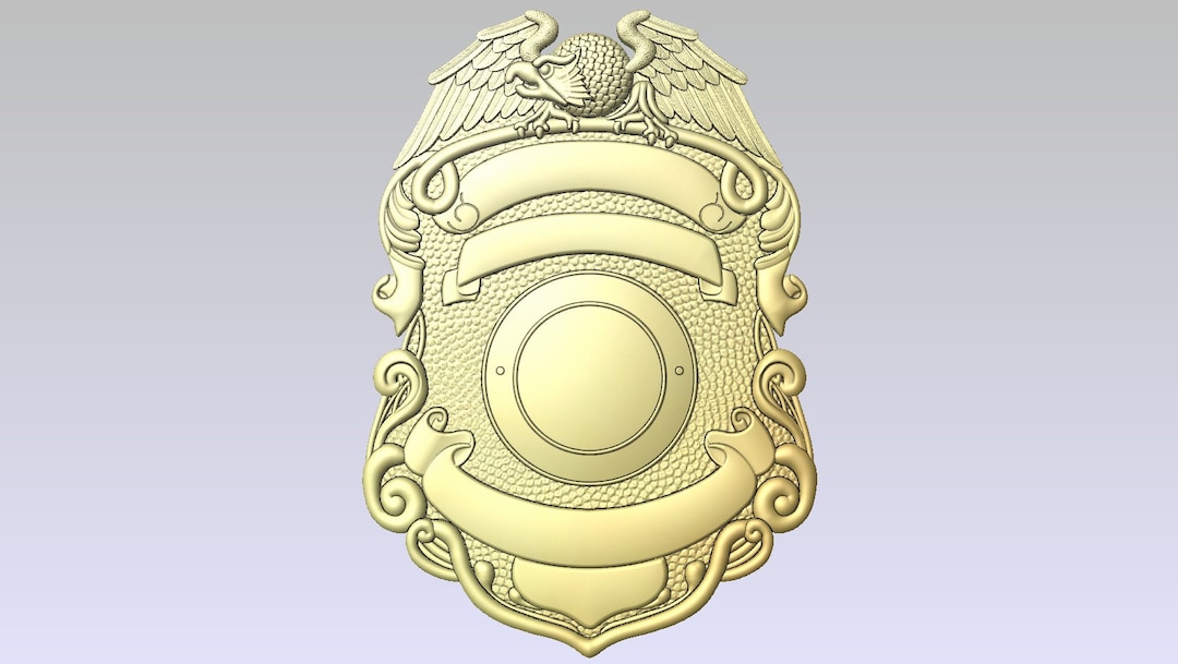 Badge Type 70 - - STL Format - 3d CNC- Digital File Download - Not a ...