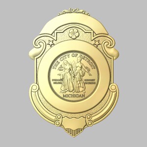 Detroit Fire Department Badge 3d File CNC Model- Digital File Download ...