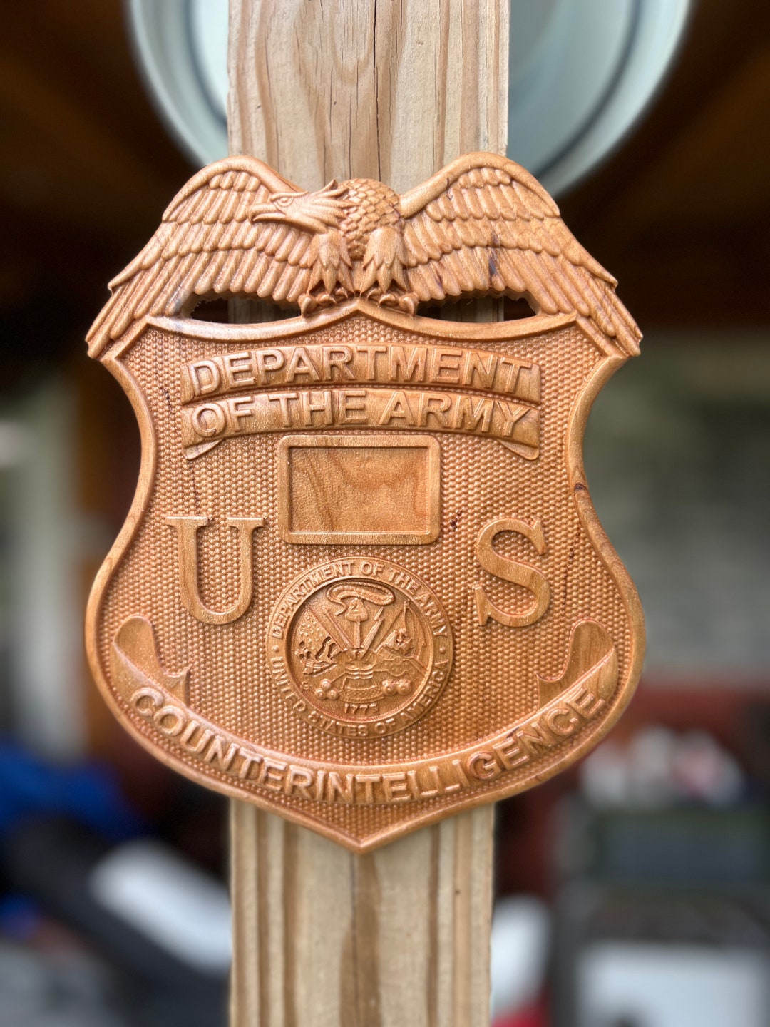 Army Counter Intelligence Badge - 3d Wood Plaque Cherry & Walnut - Etsy