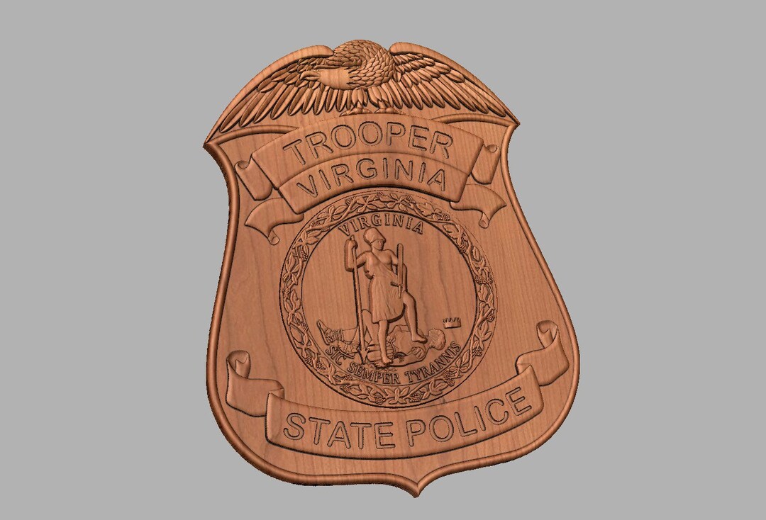 Virginia State Trooper Wall Art Badge Sign Decor - Etsy