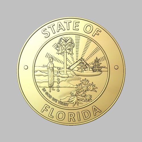 Florida State Seal STL Format 3d CNC Digital File - Etsy
