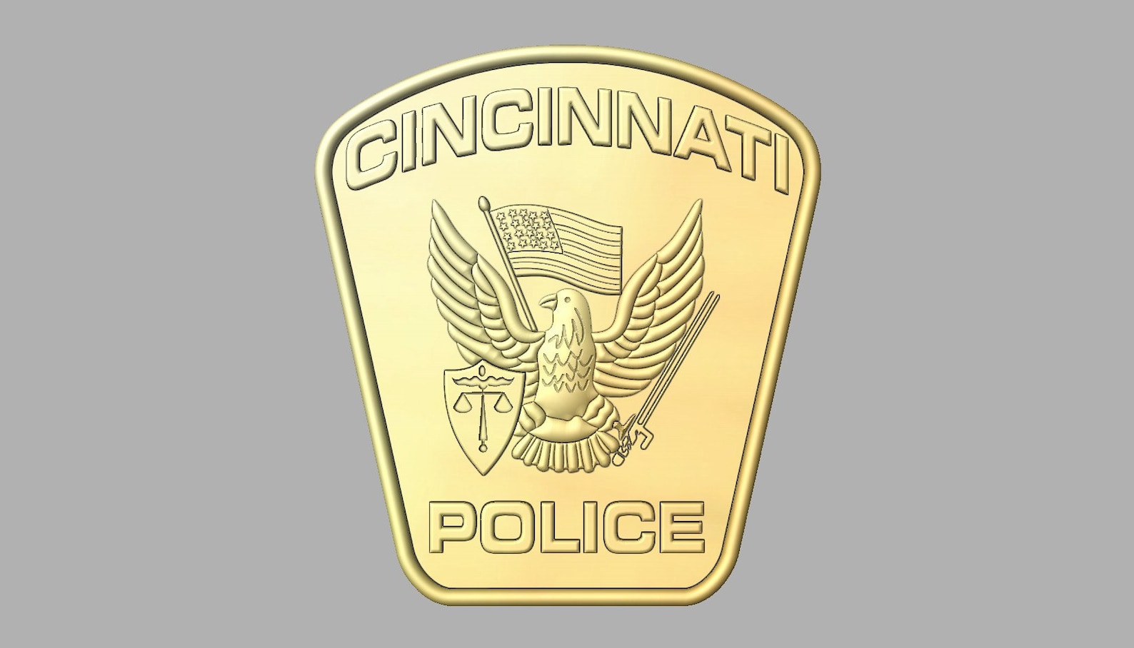 3d File CNC Model Police Fire Cincinnati OH Police Patch | Etsy