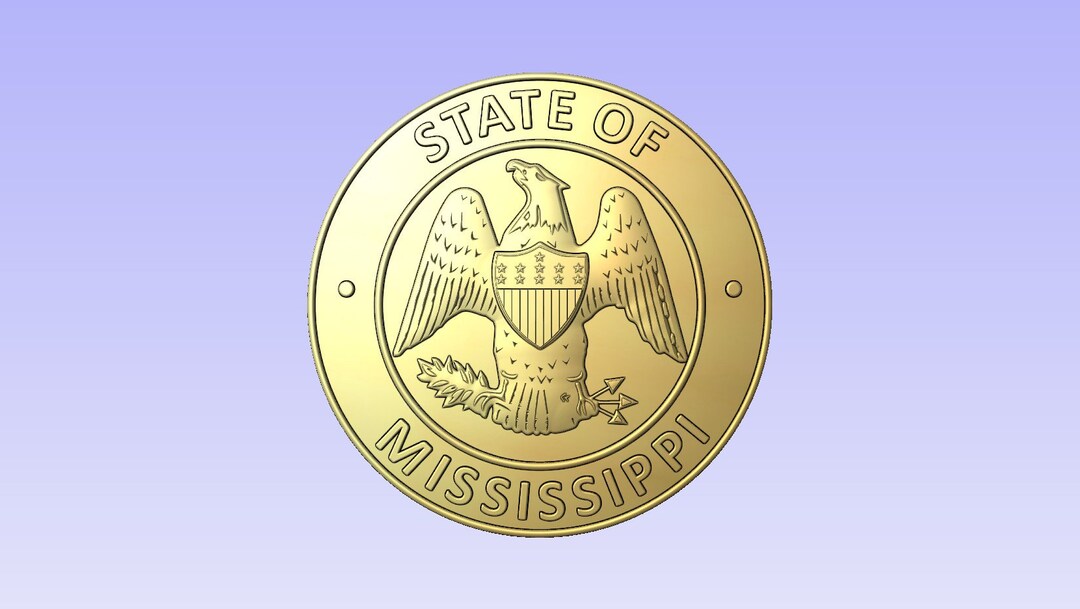 Mississippi Badge Center Logo STL Format 3d CNC Digital File Download ...