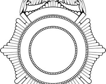 Vector Eagle Police Badge - Etsy