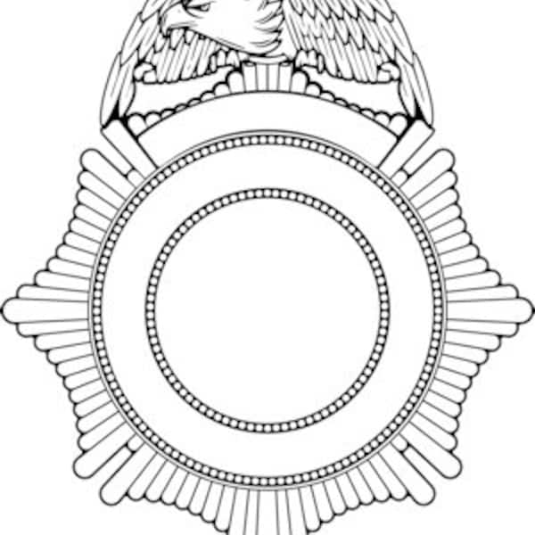 Police Badge Eagle Svg - Etsy