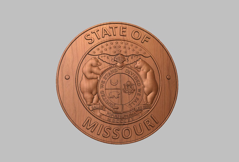 Missouri Badge Center Logo STL Format 3d CNC Digital - Etsy