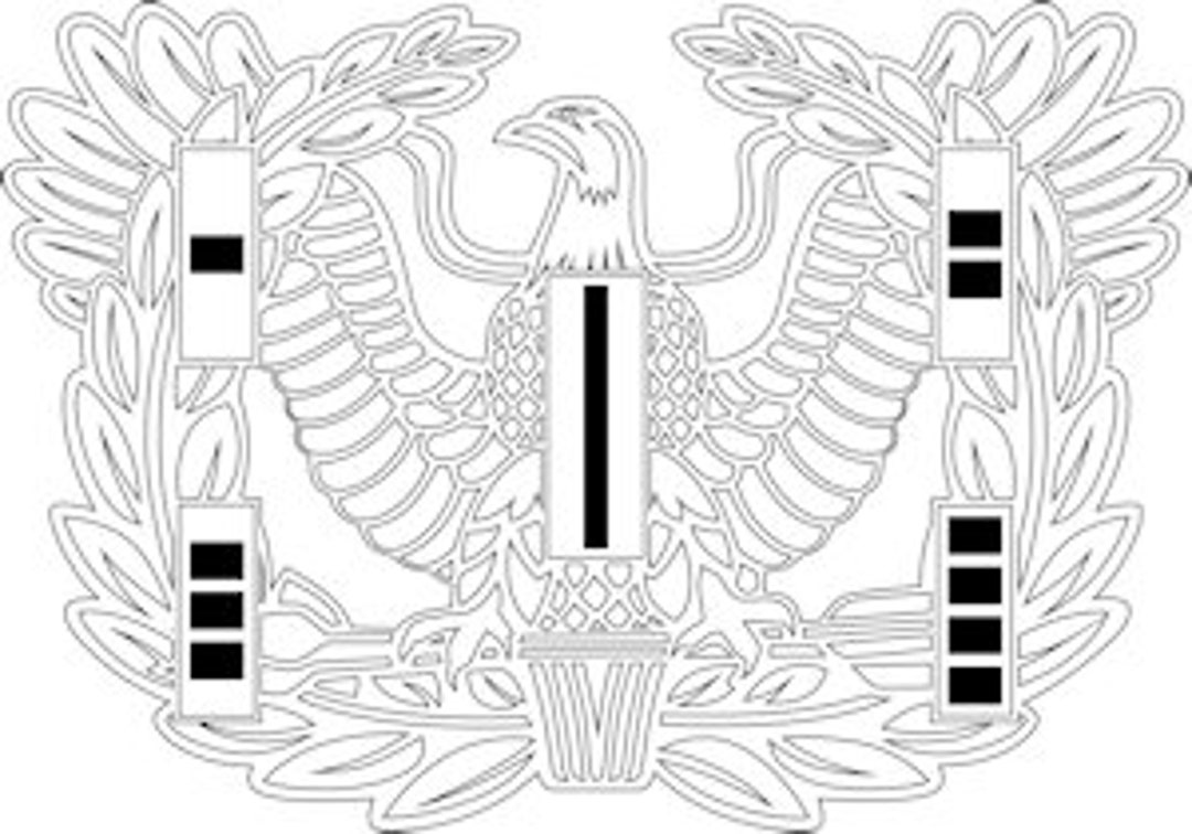 Rising Eagle Warrant Officer Ranks Vector DXF, AI and SVG File Digital ...