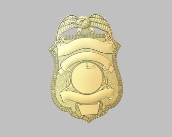 3d File CNC Model Police Fire Badge Type 2 | Etsy