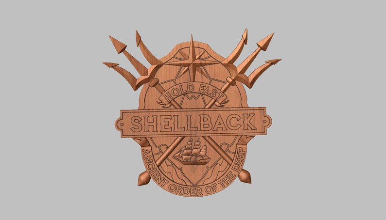 3d File CNC Model - the Ancient Order of the Deep Badge- Digital File ...