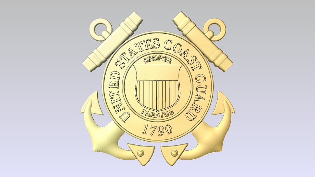 3d File CNC Model U.S. Coast Guard Logo Digital File Download Not a ...