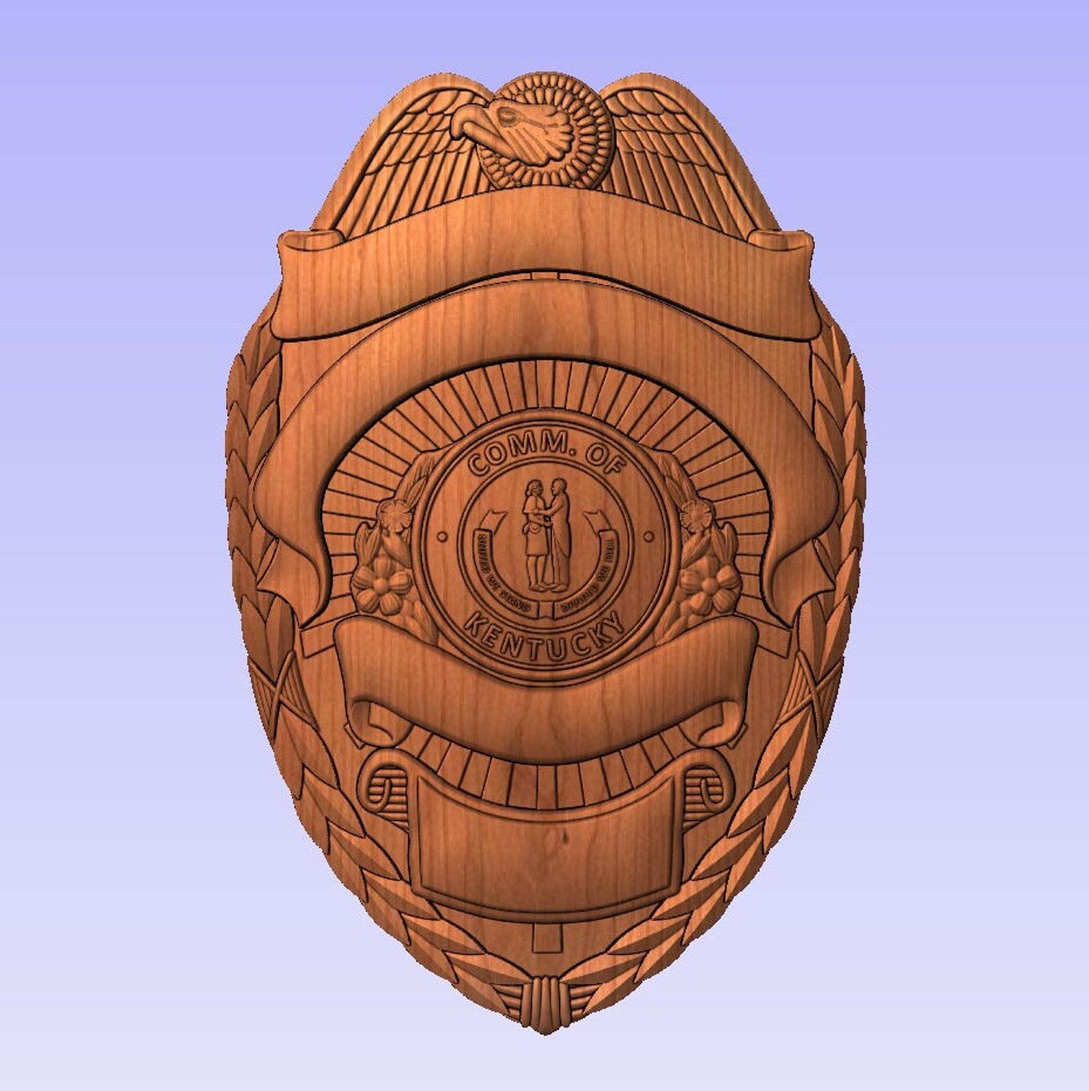 3d File CNC Model Police Fire Badge Type 83 With Kentucky - Etsy