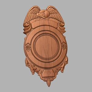 3d File CNC Model - Police - Fire Badge Type 4- Digital File Download ...