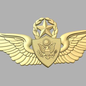 3d File CNC Model - Crewman Master Aviator Wings- Digital File Download ...