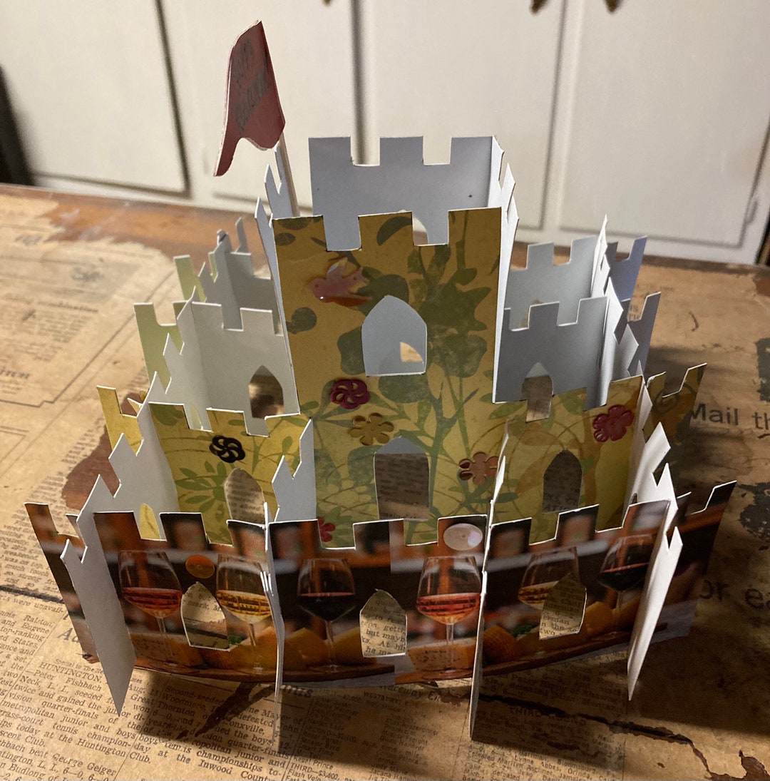 Hand-made Pop-up Cardboard Castle Custom Greeting - Etsy