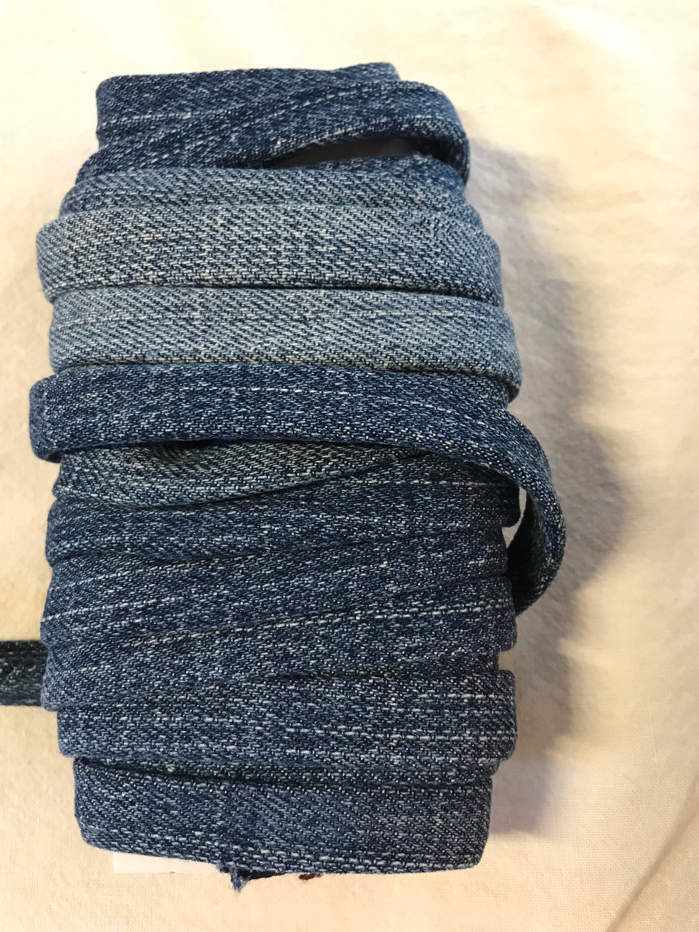 Hand Made Upcycled Denim Trim Tape 1/2” Double Fold - Etsy
