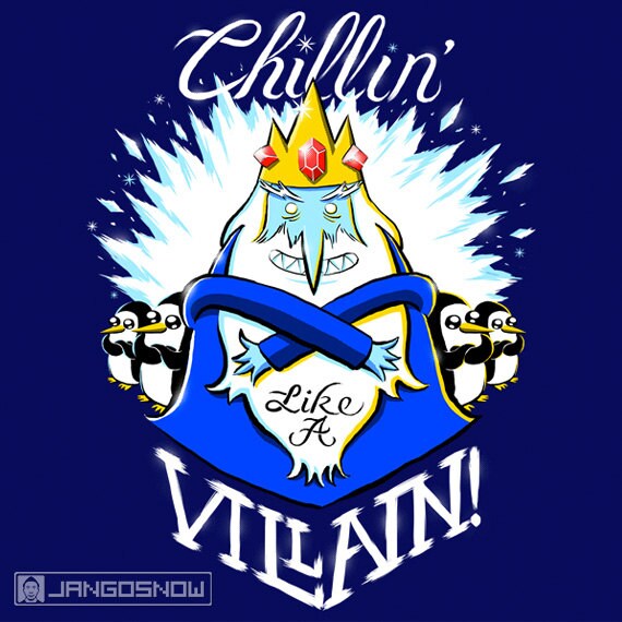Chillin Like A Villain Adventure Time Ice King Typography | Etsy