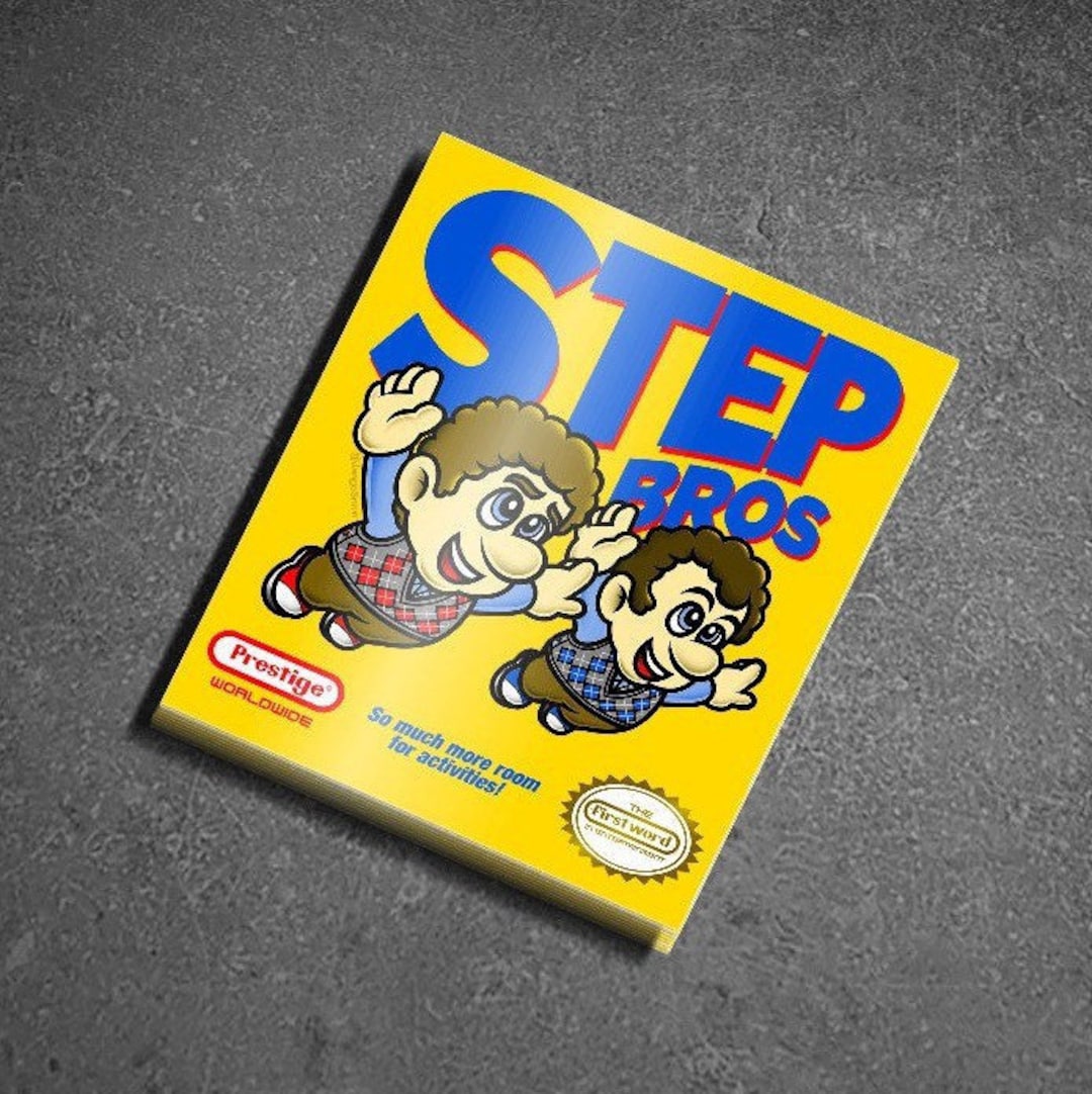 Step Bros Sticker - SMB3 X Step Brothers Parody 3" X 3.5" Glossy Vinyl ...
