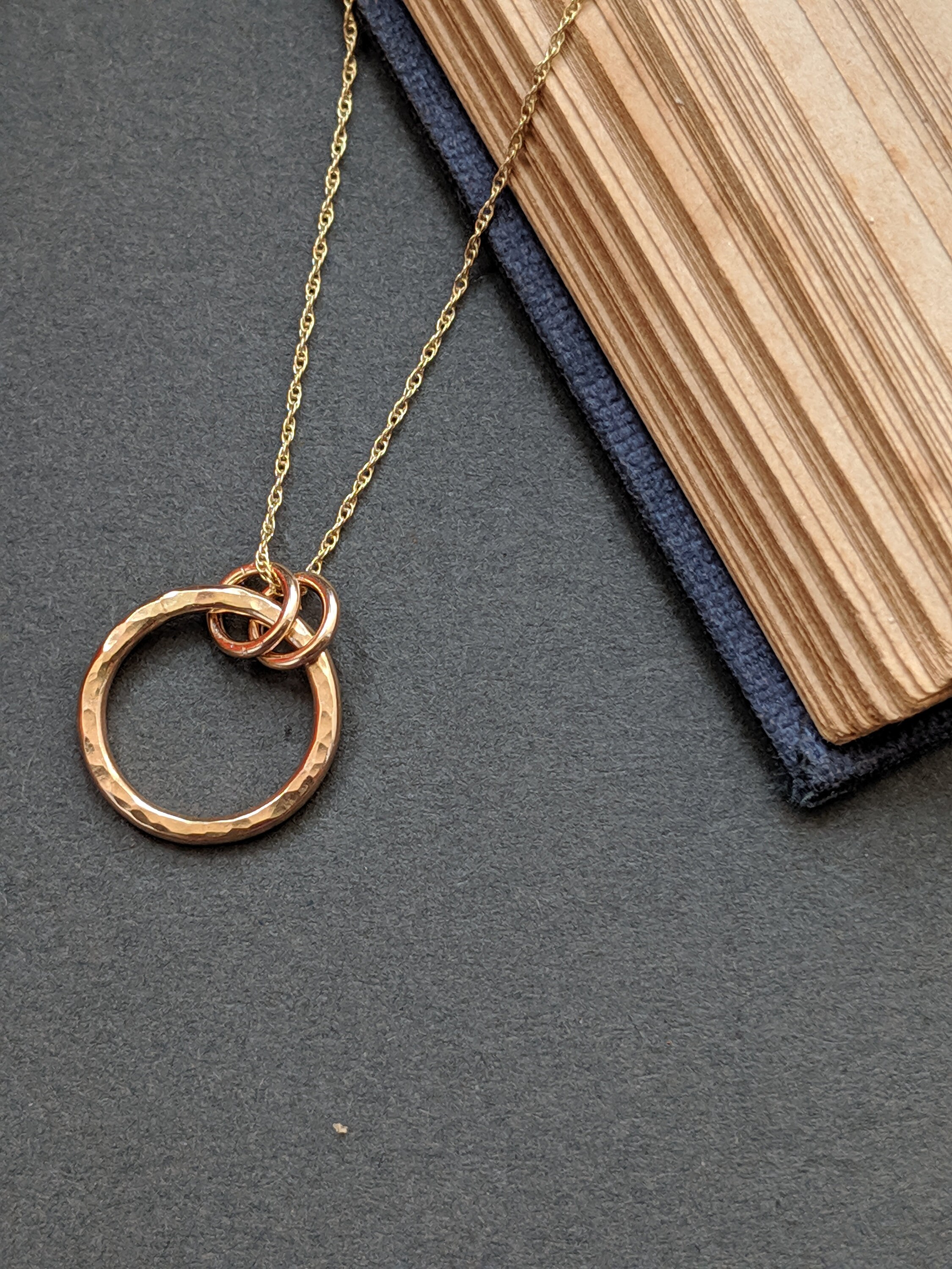 Small Gold Hoop Necklace
