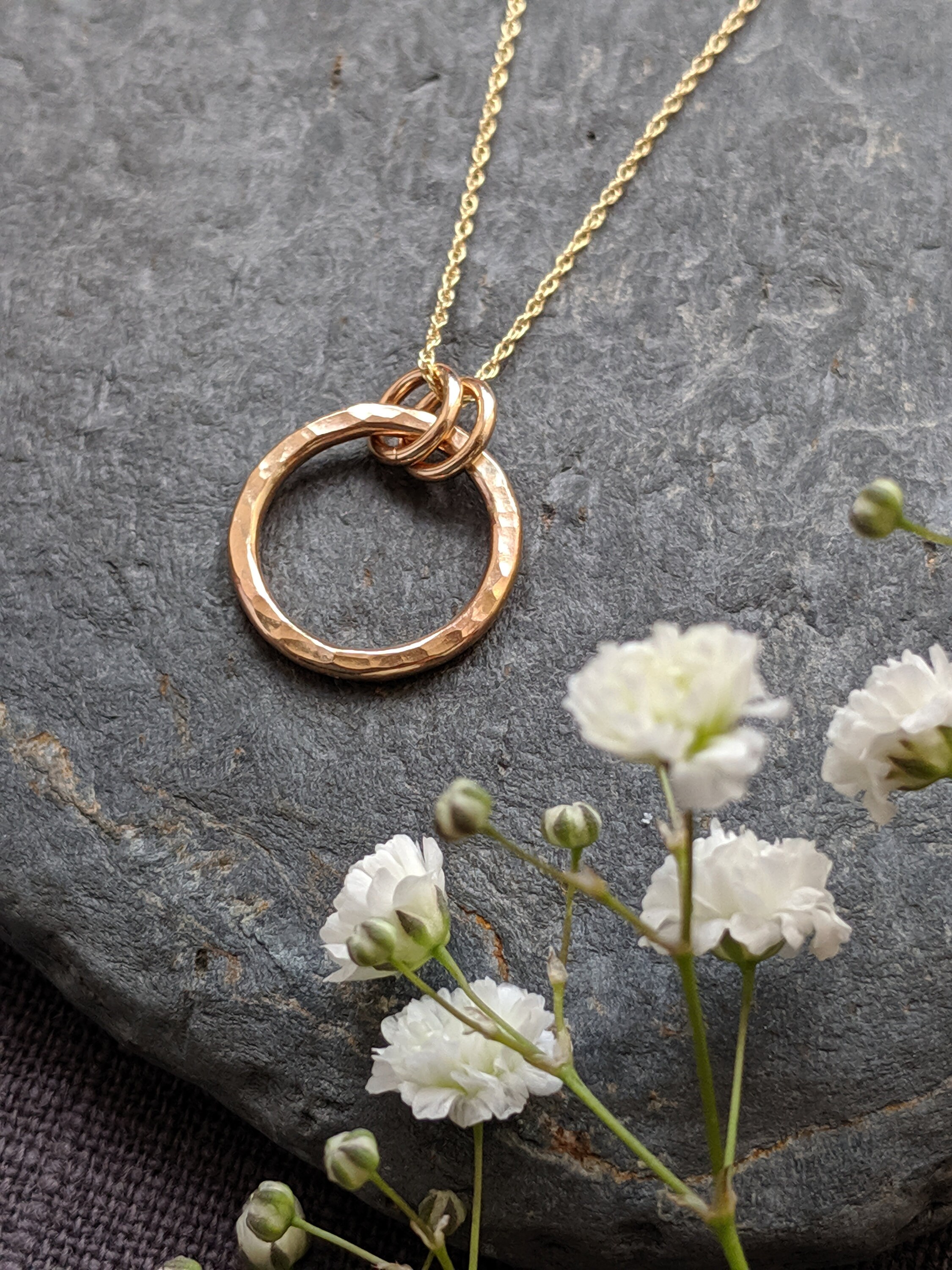 Small Gold Hoop Necklace