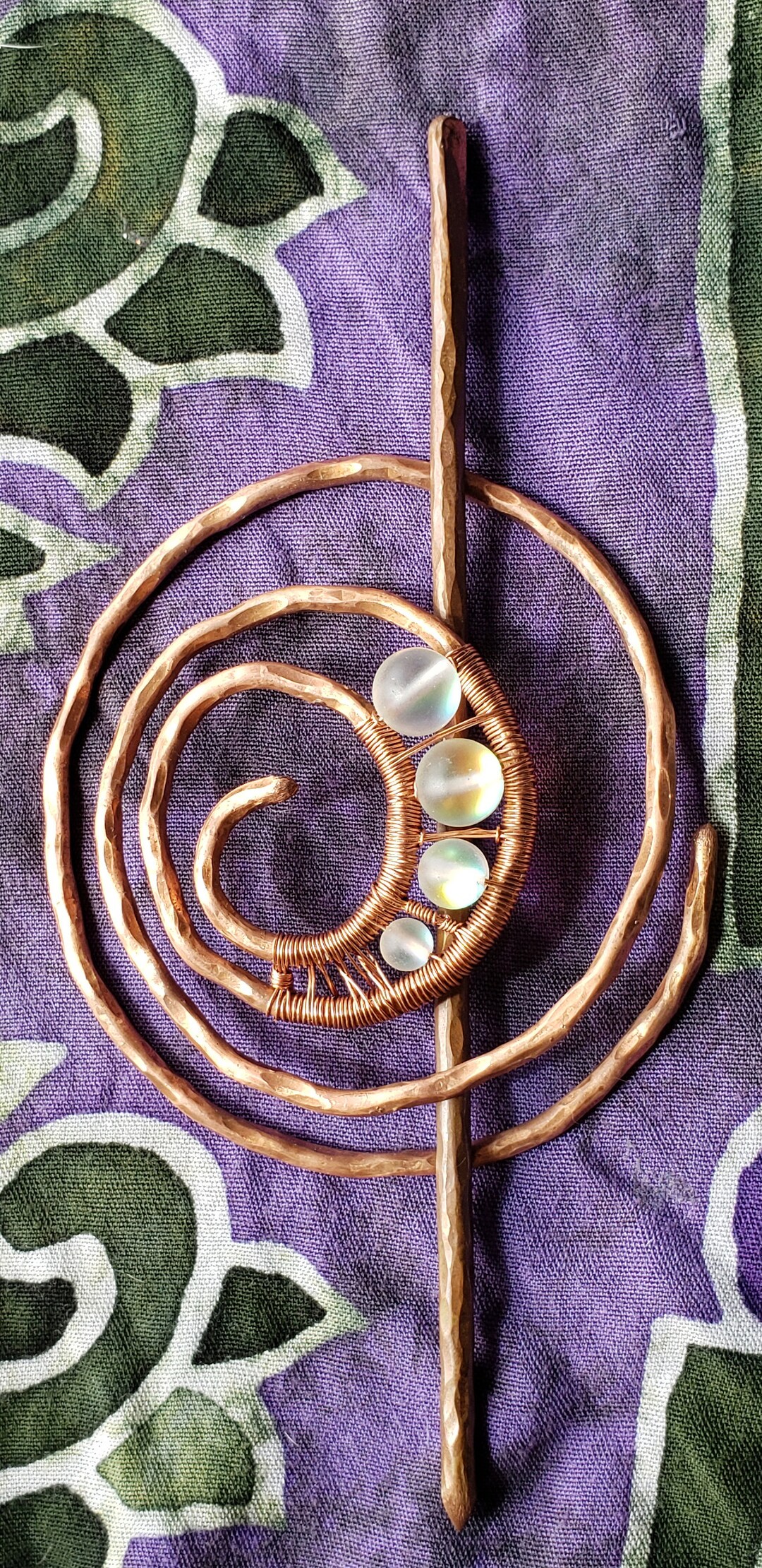 Heavy Copper Wire Brooch, Hair Slide - Etsy