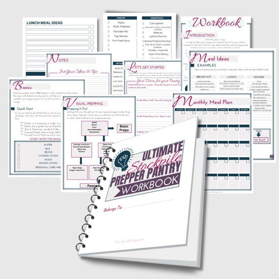 Ultimate Prepper Pantry Workbook 37 Pages How to Build A | Etsy