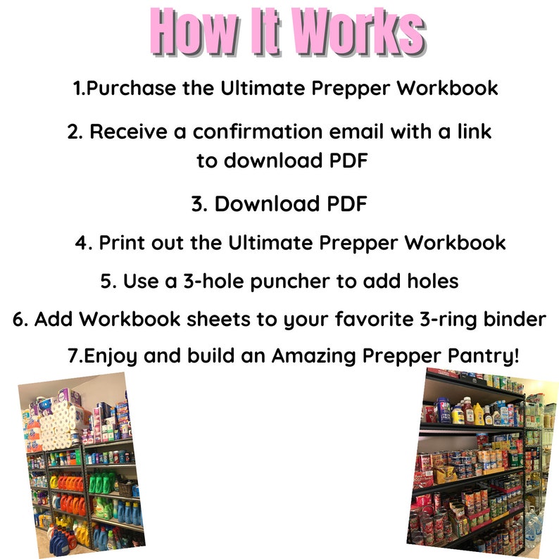 Ultimate Prepper Pantry Workbook | 37 Pages - How to Build A Prepper ...