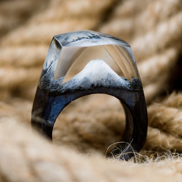 Nature Resin Ring - Etsy