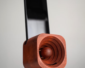 Wooden Speaker Phone, Upcycled Japanese School Desk, Passive Phone Amplifier, iPhone Acoustic ...