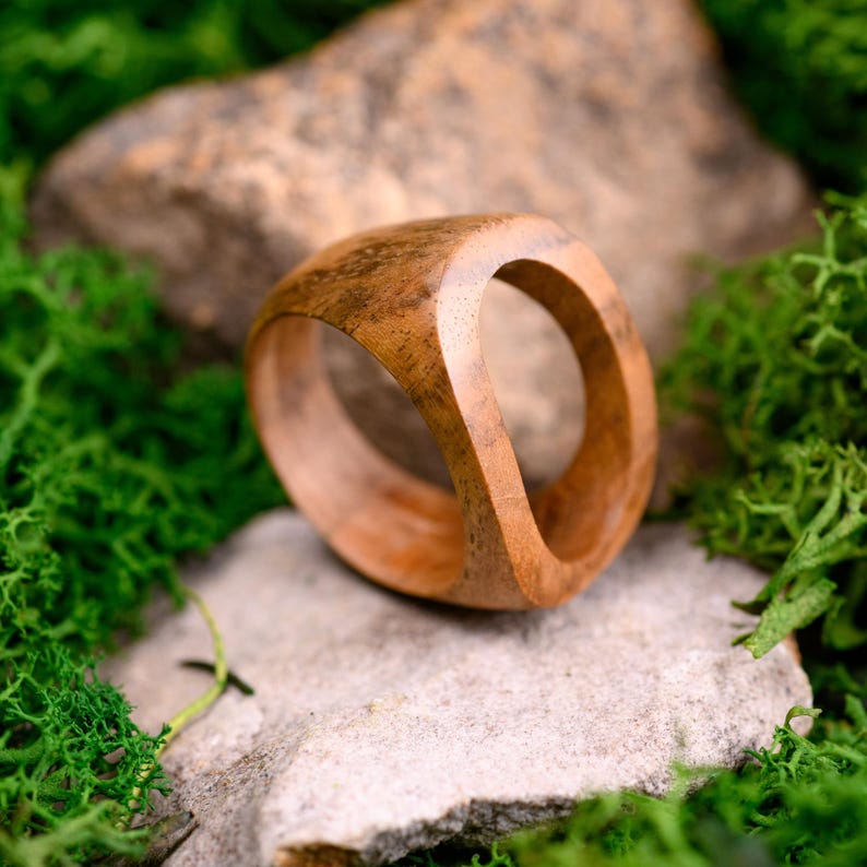 Walnut Wood Ring 5th Anniversary Gift - Wooden Rring Men Gift for ...