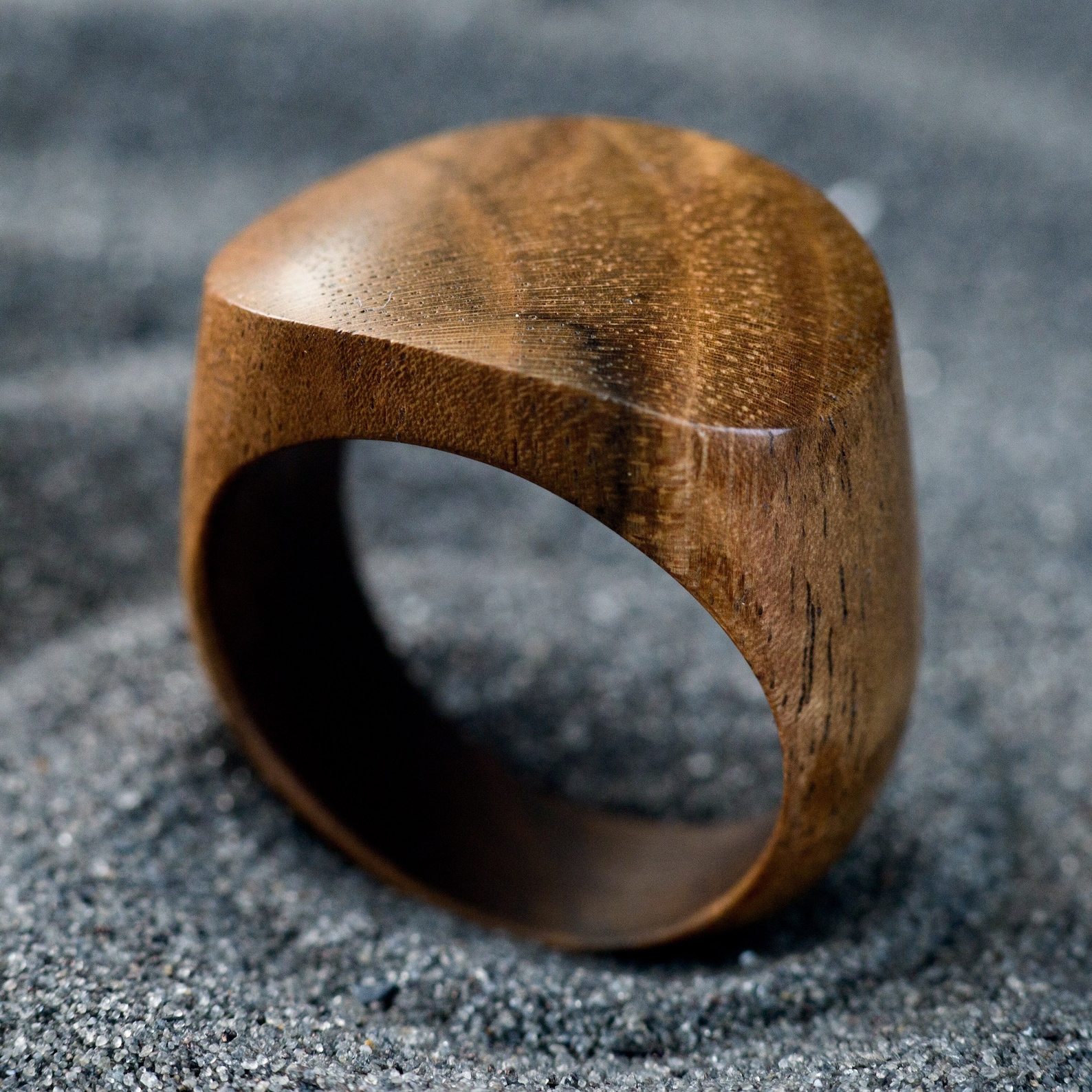 Unisex Walnut Wooden Ring for Couple Wood Rings for 5th Anniversary ...