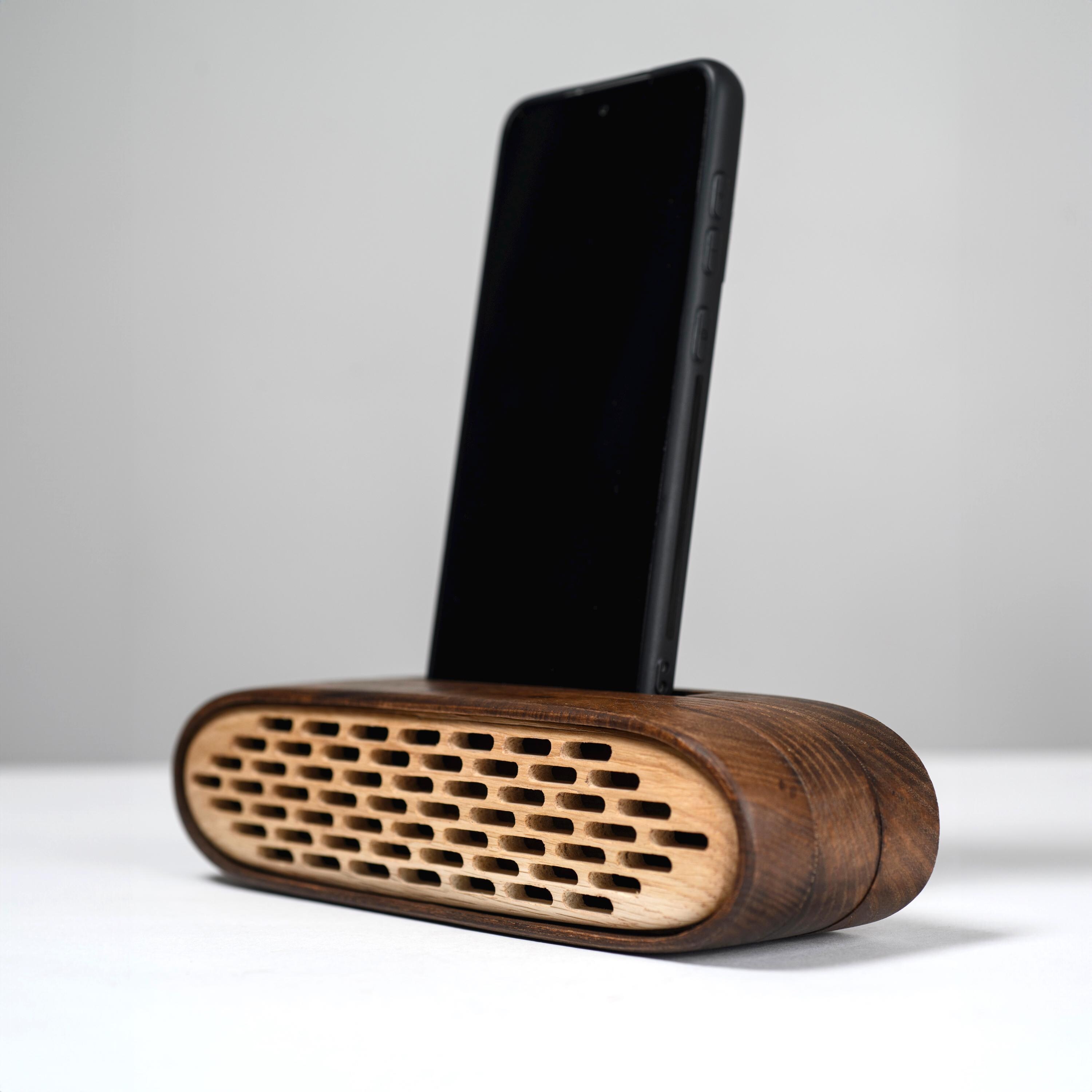 Personalized Wooden Phone Speaker Dock: Acoustic Amplifier, Desk ...