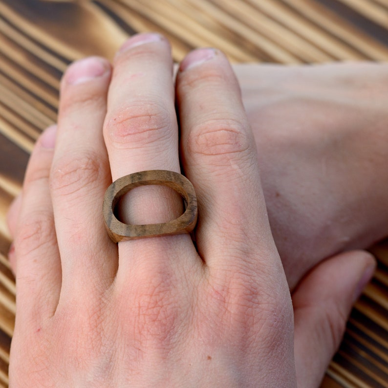 Walnut Wood Ring 5th Anniversary Gift - Wooden Rring Men Gift for ...
