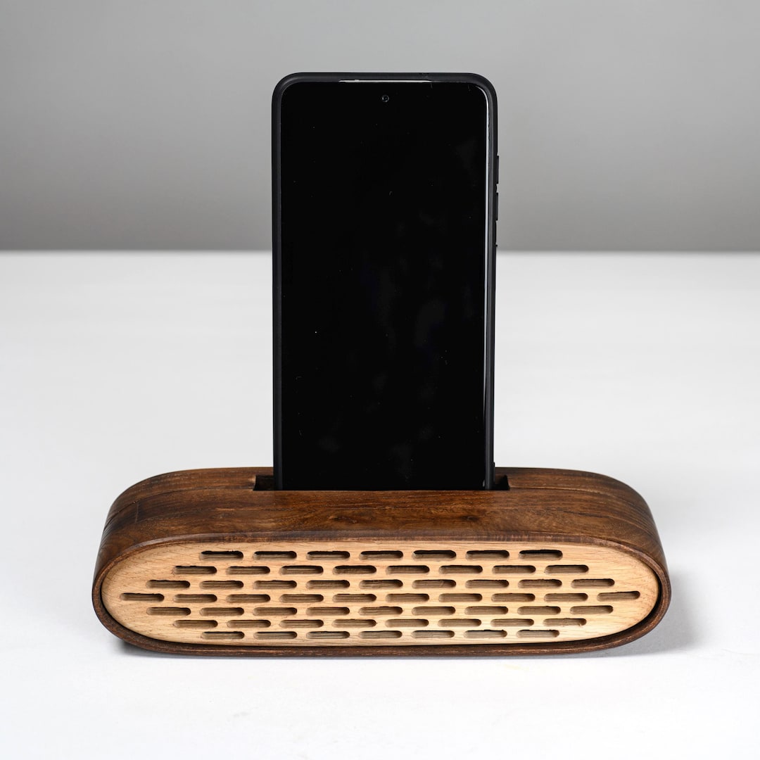 Personalized Wooden Phone Speaker Dock: Acoustic Amplifier, Desk ...