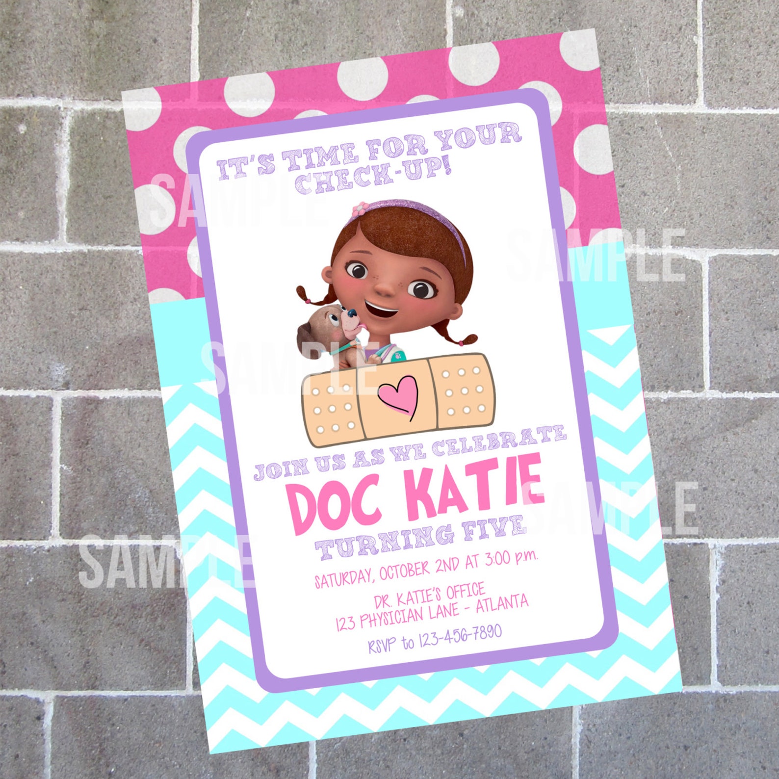 Doc Mcstuffins Birthday Party Invitation - Etsy