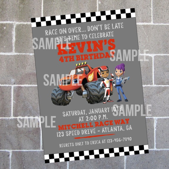 Blaze Birthday Invitation Template