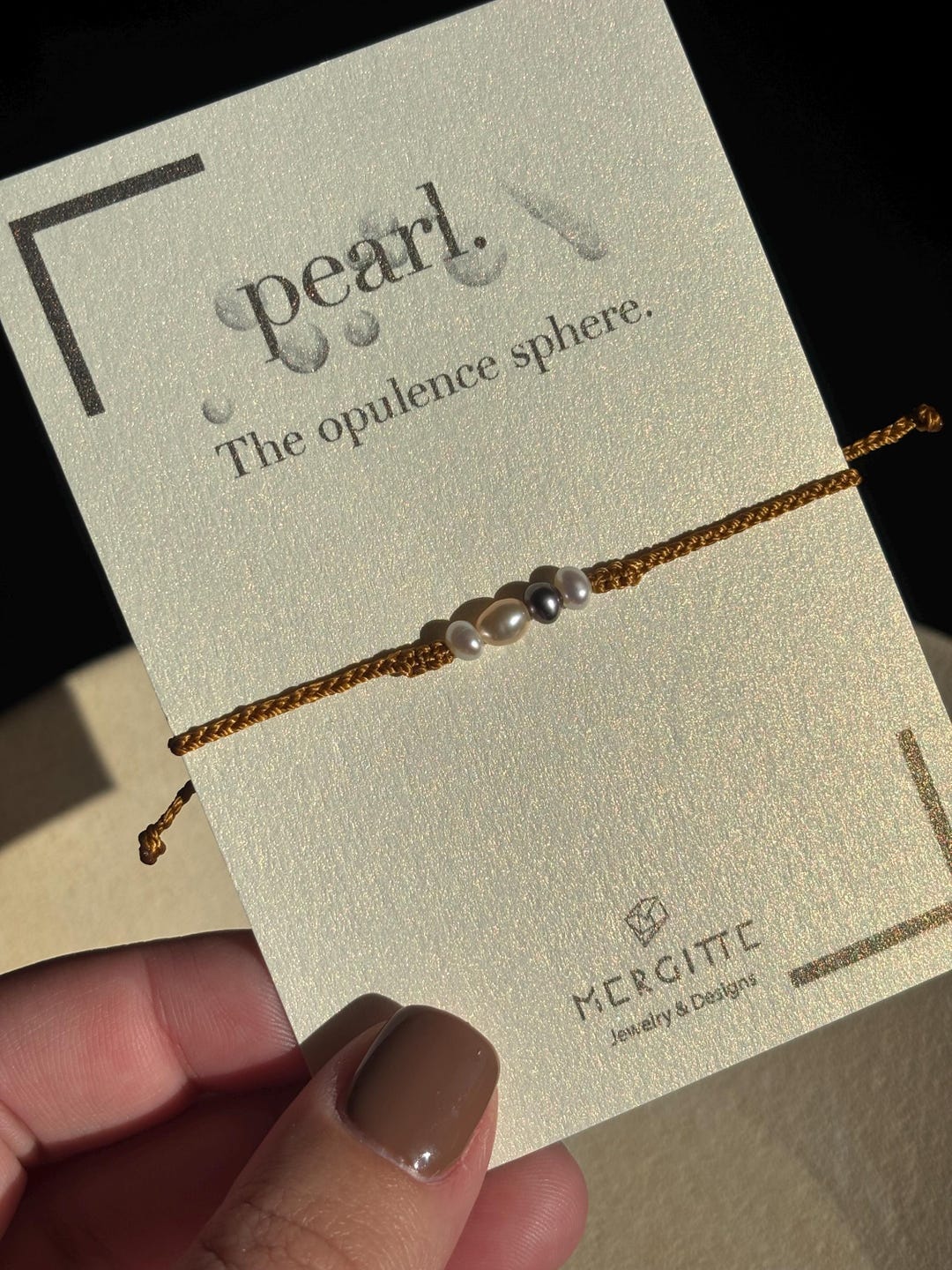 Pearl Bracelet, Silk String Bracelet, Gold String Bracelet, Pearl ...