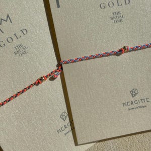 Solid Gold String Bracelet, Friendship Bracelet Solid Gold, 14kt Solid ...