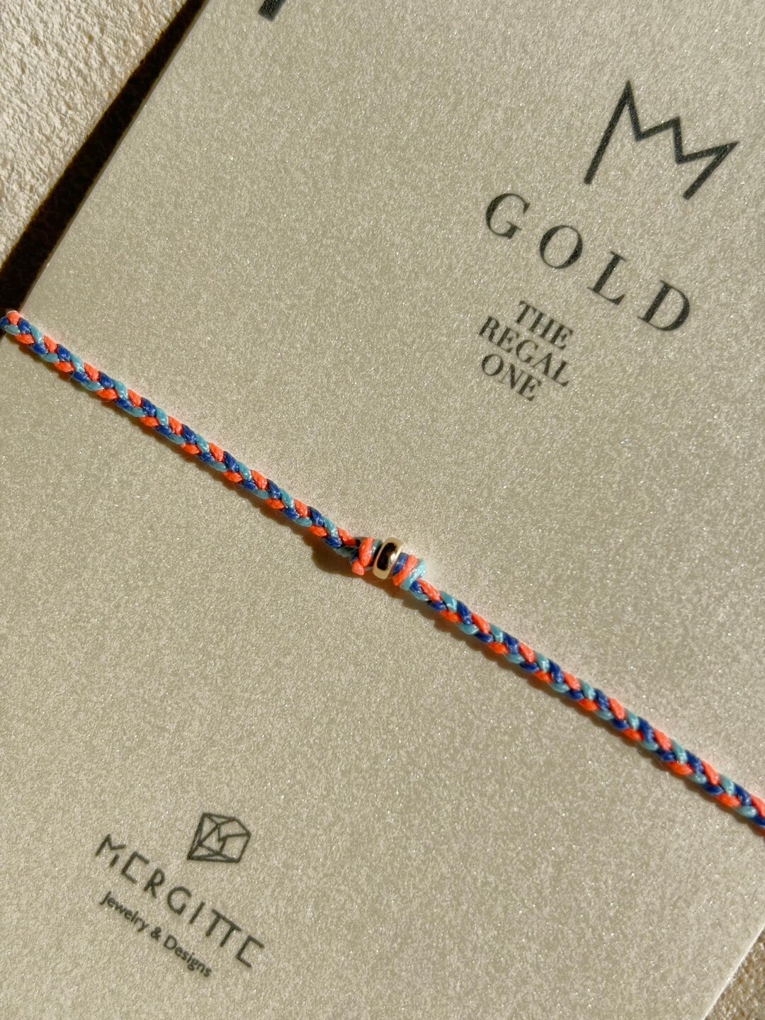 Solid Gold String Bracelet, Friendship Bracelet Solid Gold, 14kt Solid ...