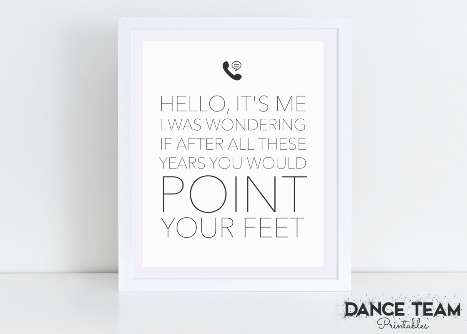 Dance Printable - "hello" - Dance Teacher Gift, Dance Recital Gift ...
