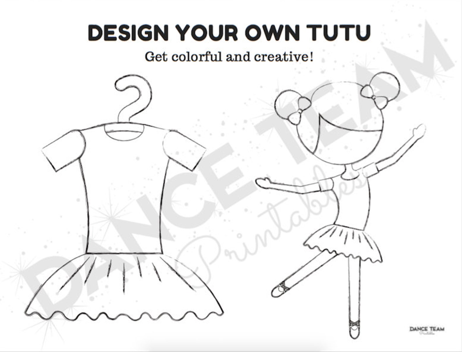Dance Activity Printable - "design Your Own Tutu" - Summer Camp ...