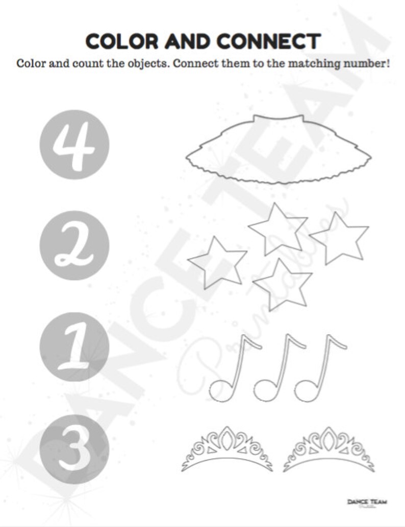 Mini Activity Book - Printable Dance Activities, Dance Camp Activities ...