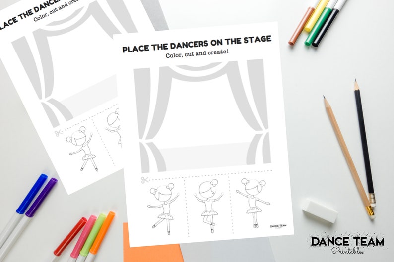 Dance Activity Printable - "place the Dancers on the Stage" - Summer ...