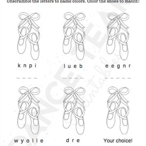 Mini Activity Book - Printable Dance Activities, Dance Camp Activities ...