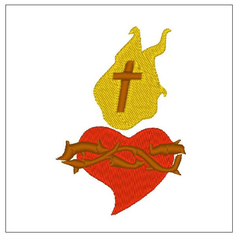 Sacred Heart Christian Design Embroidery Pattern Download for Machine ...