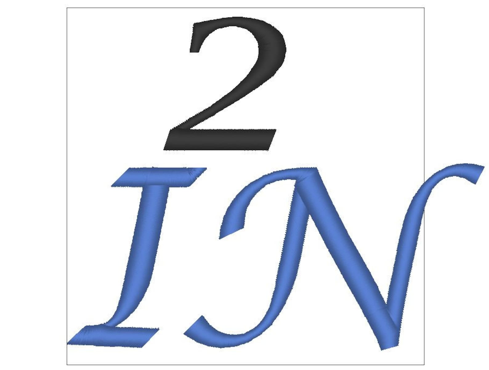 Lucida Calligraphy Font 2 Inch Embroidery Pattern Download - Etsy