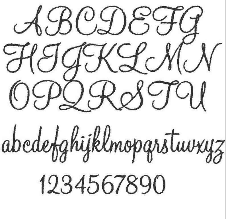 Monterey Font 1 and 2 Inch PES Brother and BX Embrilliance Embroidery ...