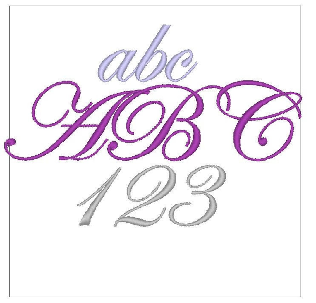 Edwardian Font 1 Inch *BX* Embroidery Design Monogram Pattern Download ...