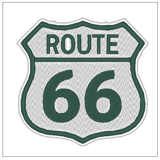 Route 66 Embroidery Pattern Download for Machine Embroidery | Etsy